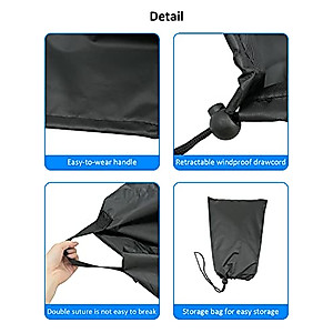 27“ Fire Pit Cover Round Fits for Solo Stove Yukon 2.0 - Stove Accessories for Camping and Outdoors Black