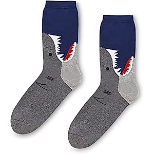 Zmart Crazy Silly Shark Gifts Men Shark Socks, Novelty Crazy Shark Gifts For Shark Lovers Shark Themed Gifts