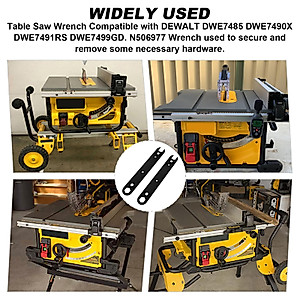 N506977 Table Saw Wrench,Replacement Table Saw Wrench for DeWalt N506977 DWE7490X DWE7485 DWE7491RS DWE7499GD Compatible With Dewalt Table Saw Accessories (2 pack)