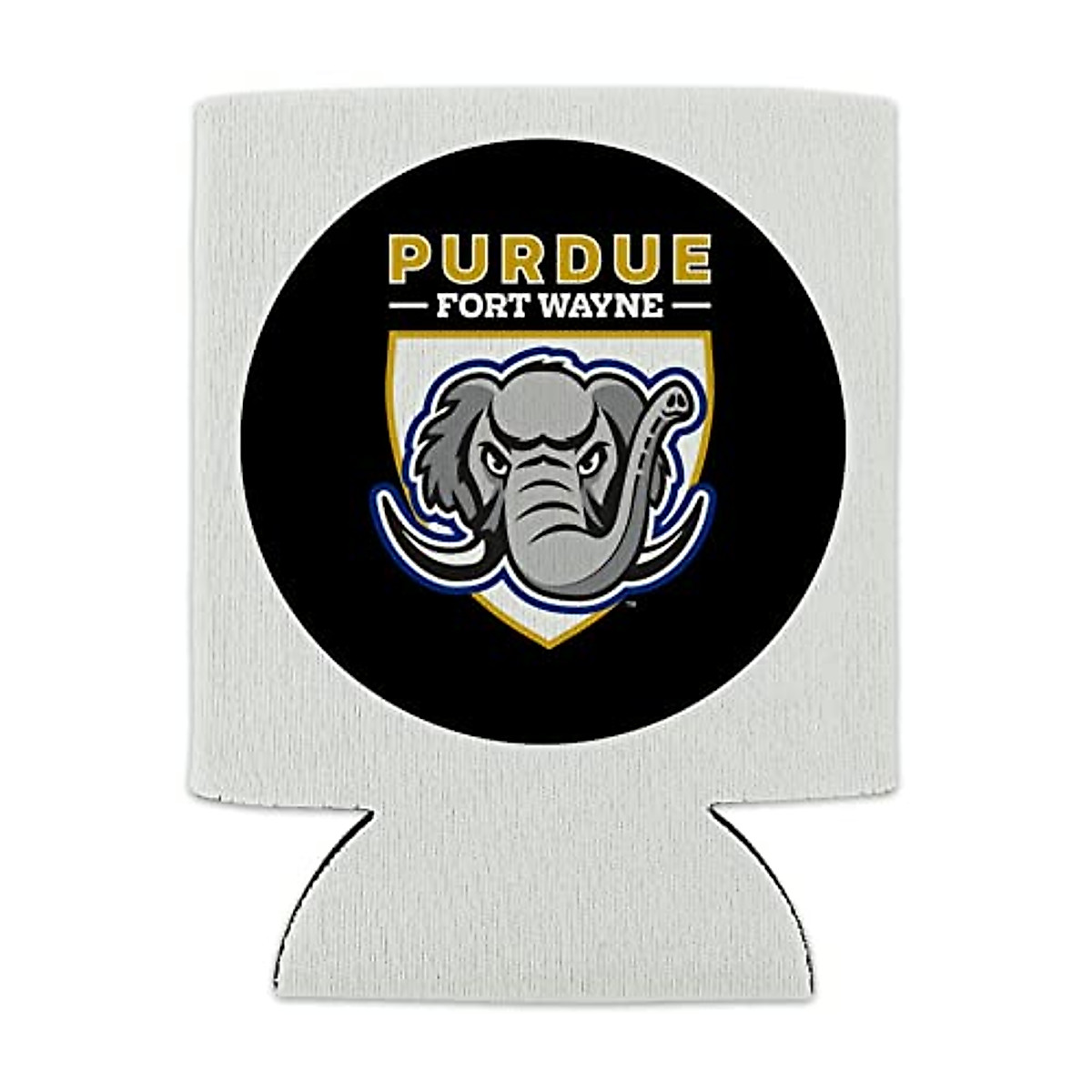 Purdue University - Fort Wayne Primary Logo Can Cooler - Drink Sleeve Hugger Collapsible Insulator - Beverage Insulated Holder