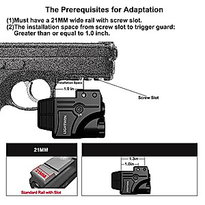 LIGHTWIN Blue Purple Laser Beams with 600 Lumens Flashlight for Pistols, 3 in1 Laser Light Combo, Tactical Laser Flashlight USB Rechargeable Laser Sight, Strobe & Steady Flashlight for Picatinny Rail