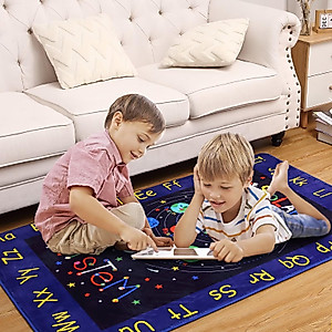 NANAN Kids Rug 5x7 Kids Room Rugs for Bedroom Carpet Kids Educational Rug Extra Large Soft Crawling Play Mat for Children Toddlers Classroom Playroom Alphabet Nursery Area Rug