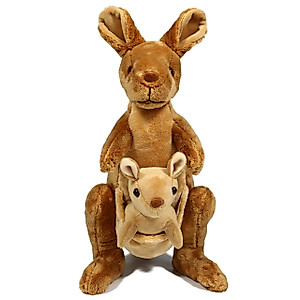 Ice King Bear Kangaroo Stuffed Animal with Removable Joey Plush Toy,12 Inches