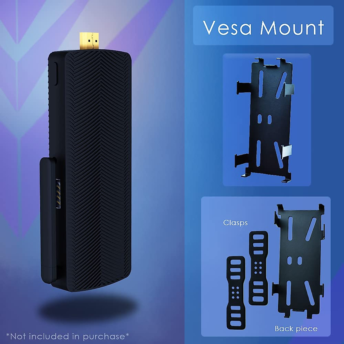 AZULLE Access4 Pro Zoom Mini PC Stick 4GB/64GB – Business & Home Video Powerful Portable Computer with Ethernet Port- Gemini Lake J4125 Processor