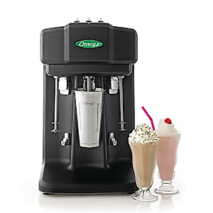 Omega Juicers M3000 Commercial Milkshake Maker Triple Spindle, 1/3 Horsepower, Black