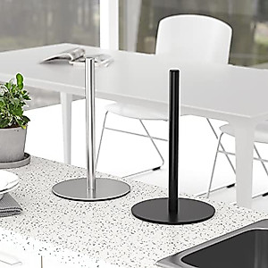 Silver Paper Towel Holder Free-Standing Kitchen Roll Holder, Premium Stainless Steel Kitchen Paper Holder for Kitchen Rolls Organizer, Classic Fashion Kitchen Roll Dispenser