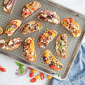 Nordic Ware 2 Pc Naturals Big Sheet W/Oven Safe Nonstick Grid, 1 Pack, Aluminum