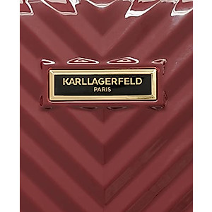 Karl Lagerfeld Paris Women's Suitcase Spinner Wheels Hardside, Burgundy, One Size