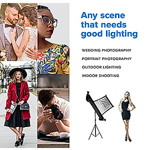 LimoStudio 70 x 24 inch / 5.8 x 2.1 feet [4 Color in 1] Clamshell Lighting Reflector Diffuser Kit, Curved Shape Large Reflector with Tripod Stand in White, Black, Silver, Gold, Photo Studio, AGG2809