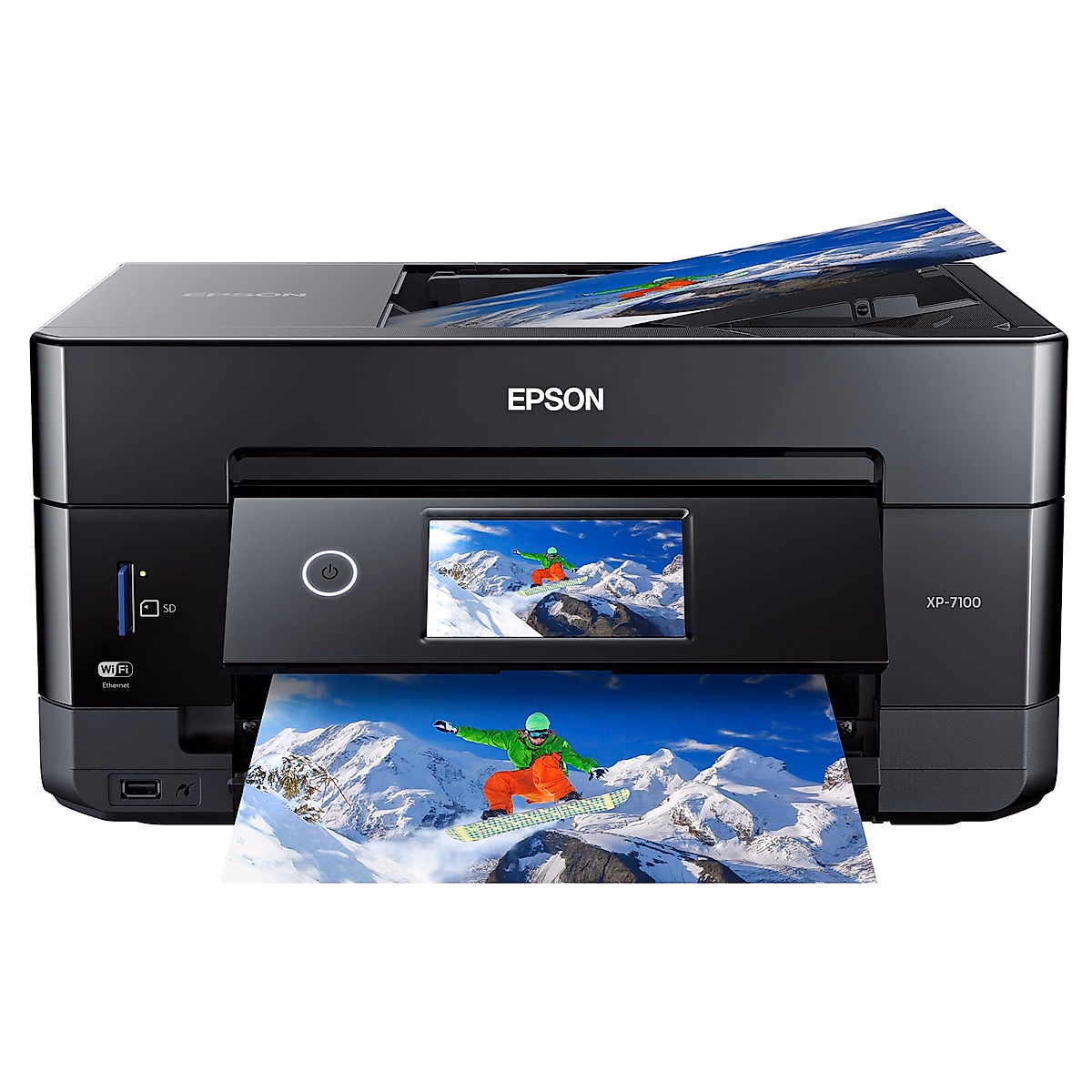 Epson Expression Premium XP-7100 Wireless Color Photo Printer with ADF, Scanner and Copier, Black