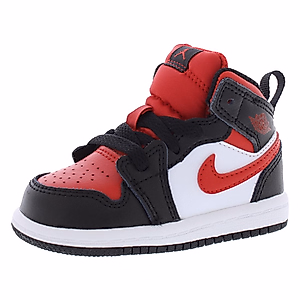 Jordan Baby Boy's 1 Mid (Infant/Toddler) Black/Fire Red/White 8 Toddler M