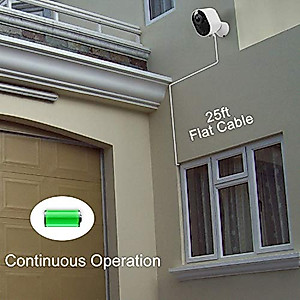 Uogw Charging Cable for Arlo Pro 4/Arlo Ultra 2/Arlo Pro3/Arlo Ultra/, Magnetic Connector, Power Adapter and Power Cable, Weatherproof Outdoor Use- 25ft/7.5M (3Pack,White)