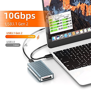 CFexpress Card Reader,MAIWO CFexpress Adapter with USB 3.1 Gen 2 10Gbps Interface,Support Windows/Mac/Linux/Android, for Professional Filmmakers, Photographers