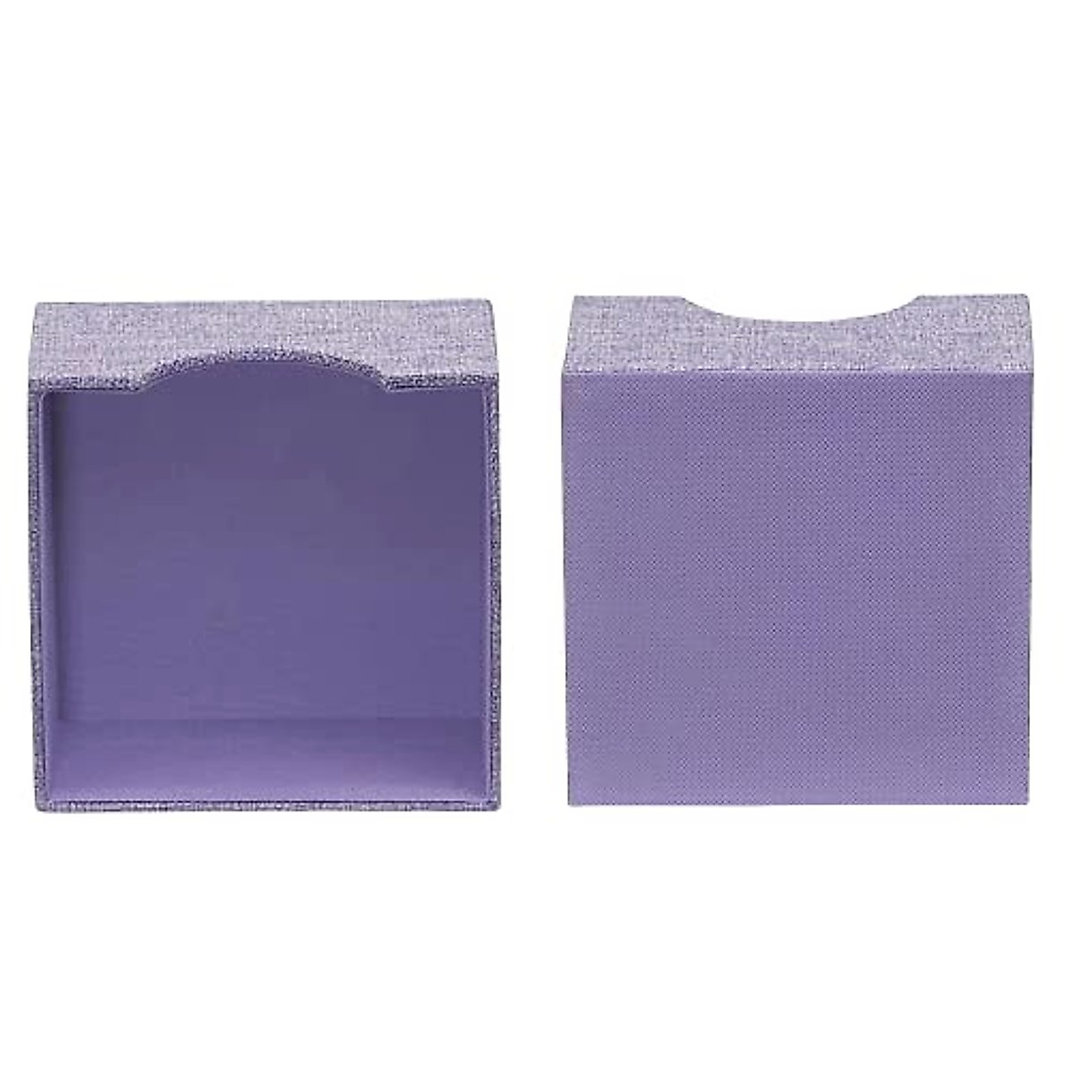 Household Essentials 2-Pack of Drawer Organizers, Sturdy Chipboard Wrapped In Soft Polyester Fabric, Stylish and Functional Storage Solution, 3” H x 6” W x 6” D, Iris