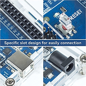 SunFounder 2560 Case Enclosure Transparent Gloss Acrylic Computer Box Compatible with Arduino Mega 2560 Rev3 R3, Genuino Mega 2560 Rev3 (Mega 2560 Board not Included)