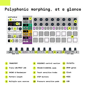 Arturia BeatStep Pro Controller and Sequencer — Aftertouch, Velocity Sensitive, With 2 Independent Melodic Sequencers, Drum Sequencer, 16 Drum Pads, MIDI/CV/Gate I/O and Music Production Software