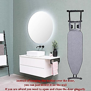 Fabias Over The Door Ironing Board Hanger, Especially for 1 3/4" Thick Doors (Without Basket)