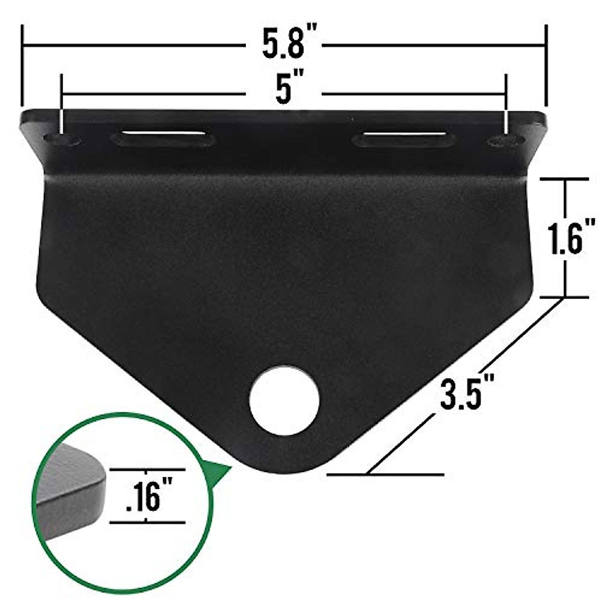 Universal Zero Turn Mower Trailer Hitch - Heavy Duty 3/16'' Thick and Rugged Steel - 3/4'' Trailer Hitch Mount -