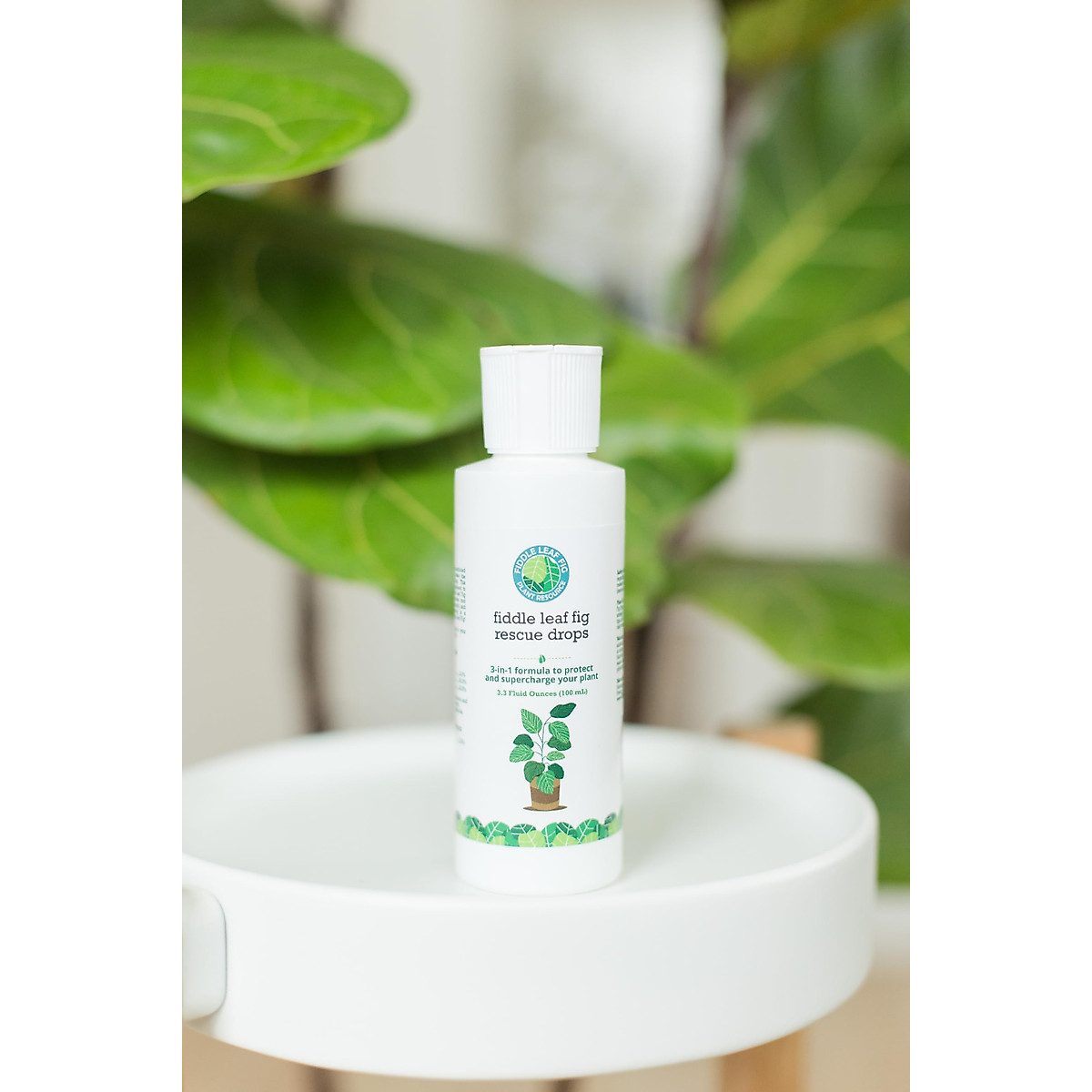 Fiddle Leaf Fig Rescue Drops by Fiddle Leaf Fig Plant Resource | 3-in-1 Liquid Fertilizer, Root Supplement & Immunity Booster (3.3 Fluid Ounces - 100ml)