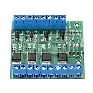 MOS FET PWM 3-20V to 3.7-27VDC 10A 4-Channel Driver Module PLC Amplifier Circuit Board