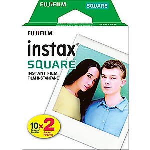 Fujifilm Instax Square Twin Pack Film - 20 Exposures & Instax Square Black Film - 10 Exposures