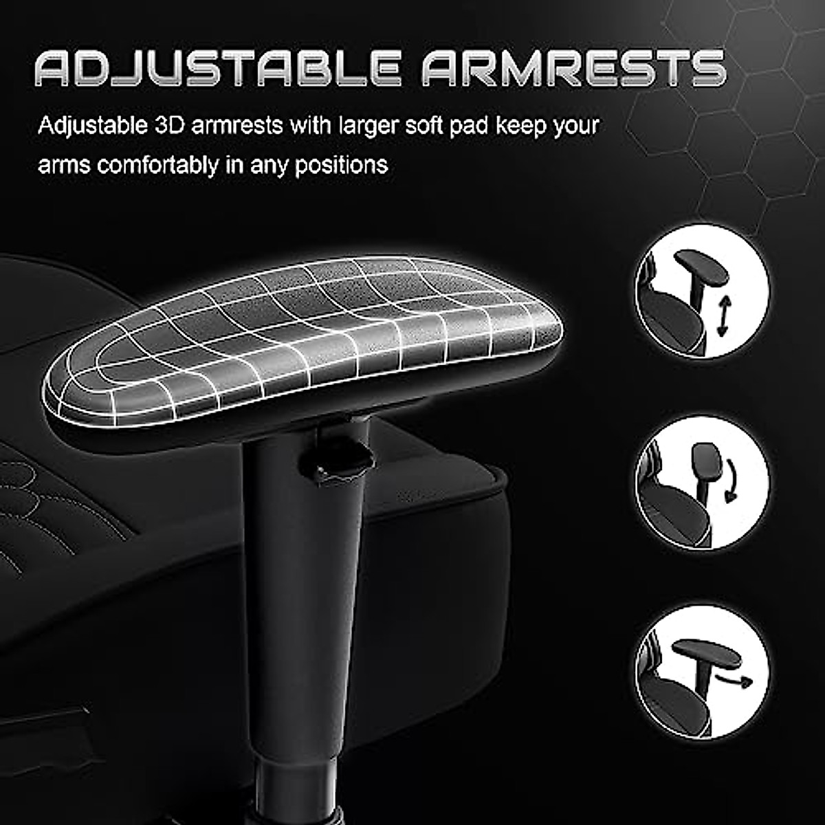 IWMH Office Chair for Adults, Ergonomic Computer Chair with Lumbar Support, High Back Executive Swivel Rolling Desk Chair, Height Adjustable (Black 1)