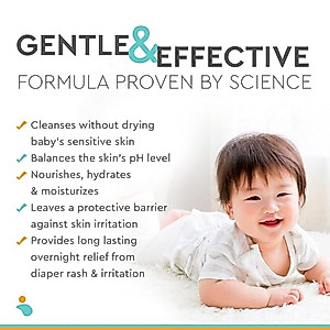 Multipurpose Organic Diaper Care - EWG Verified (8oz) - Baby Cleanser, Baby Lotion Unscented Unfragranced - Replace Zinc Oxide Diaper Rash Cream - Baby Diaper Rash Ointment to Protect Baby Skin