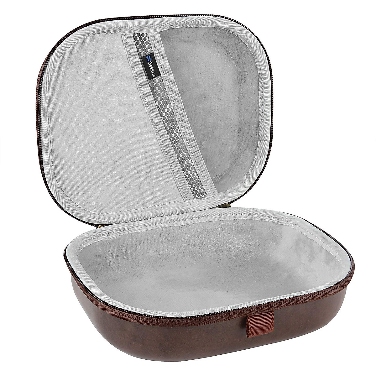 Geekria Shield Headphones Case Compatible with Sony WH-1000XM4, WH-1000XM3, WH-1000XM2, MDR-1000X/C, MDR-1000X Case, Replacement Hard Shell Travel Carrying Bag with Cable Storage (Brown)
