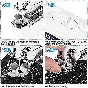 Estink Handheld Sewing Machine Mini Portable Quick Repairing Cordless Sewing Machine for DIY Multifunctional Single Stitch Sewing Machine