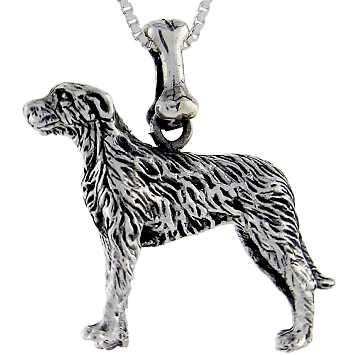 Sterling Silver Irish Wolfhound Dog Pendant ©