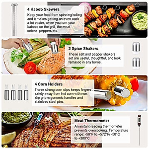 Griddle Accessories Kit, 39pcs Grilling Tools Spatulas Set for for Blackstone, Camp Chef, Stainless Steel Grill BBQ Tool Set with Basting Cover, Chopper, Spatula, Scraper, Bottle, Tongs, Egg Ring