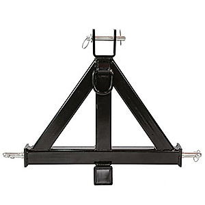 Heavy Duty 3 Point 2" Receiver Trailer Hitch Category 1Tractor Tow Drawbar Pull Stabilizer for BX Kubota John Deere LM25H WLM Tractor NorTrac Kioti Yanmar Cat