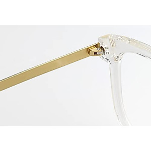 ZENNI Blue Light Blocking Glasses for Women Clear Square Frame Relieve Digital Screen Eye Strain Mixed Materials Light Eyewear