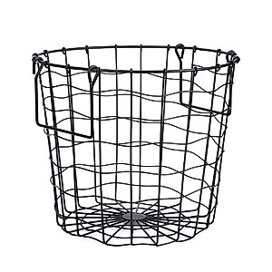 RXMORI Iron Wire Laundry Hamper, Nusery Storage Basket Bin, Bathroom Iron Dirty Clothes Laundry Basket Storage Holder Organizer, Laundry Sorter Clothes Basket Organizer