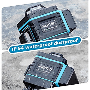 Laser Level, 16 Lines Green Laser Level Self Leveling Tool, 4x360 Horizontal & Vertical Cross line Rechargeable line Laser Green Beam Magnetic Lifting Base for Indoor Outdoor Layout Work (Blue)