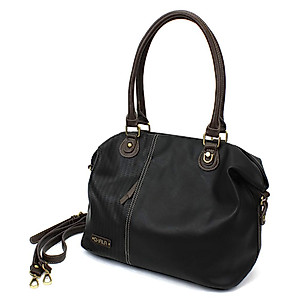 CHALA Laser Cut Crossbody Shoulder bag Tote Bag with adjustable Strap-Black (Smiley Girl)