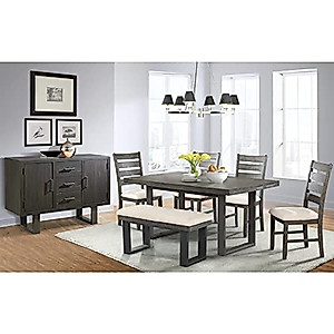Picket House Furnishings Sullivan Server Transitional/Dark Ash/Poplar Wood