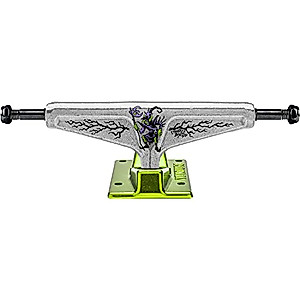 Venture Trucks Chandler Burton V-Hollow Lights Polished/Green Skateboard Trucks - 5.6" Hanger 8.25" Axle with 1" Raven Black Hardware - Bundle of 2 Items