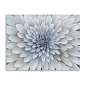 SYGALLERIER Floral Canvas Wall Art with Textured Modern Abstract White Flower Paintings Aesthetic Pictures Artwork for Living Room Bedroom Bathroom Decor