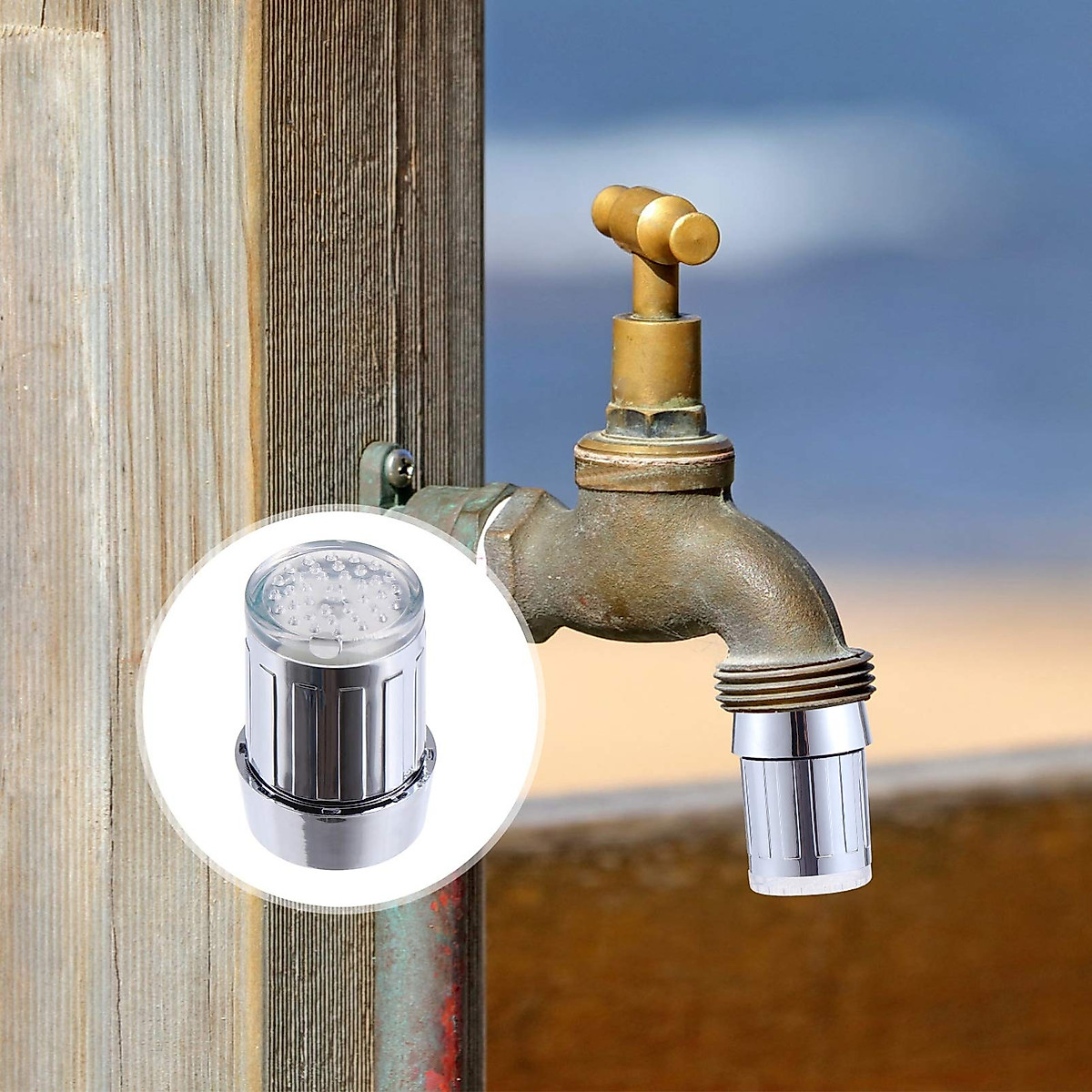 YARNOW Luminous Faucet Outdoor Water Faucet Outdoor Water Spigot Waterfall Faucet Led Sink Tap Bathroom Faucet Led Light Intelligent Led Faucet Kitchen Water Tap Replacement Faucet Elder