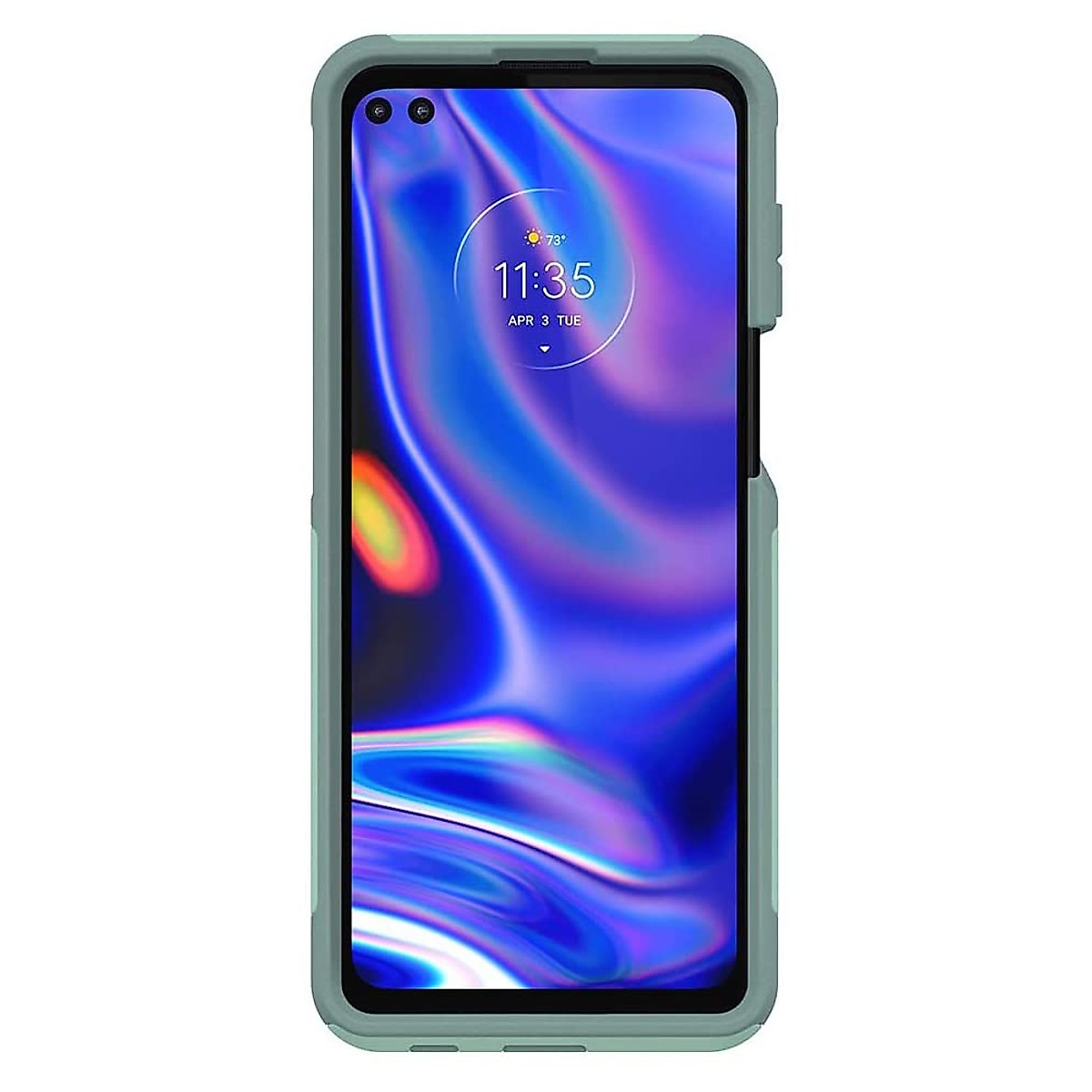 OtterBox motorola one 5G Commuter Series Case - OCEAN WAY (AQUA SAIL/AQUIFER), slim & tough, pocket-friendly, with port protection