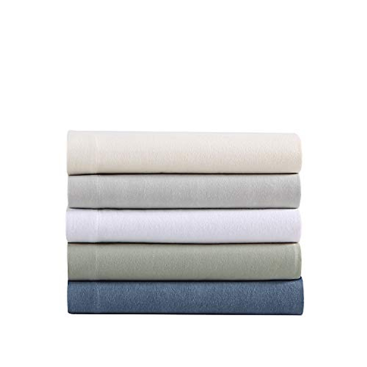 Eddie Bauer - King Sheets, Cotton Flannel Bedding Set, Brushed for Extra Softness, Cozy Home Decor (White, King)