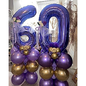 Number 30 Purple Balloons 40 Inch Giant Purple 30 Number Foil Helium Balloons for 30th Purple Birthday Party Supplies 30th Anniversary Events Decorations