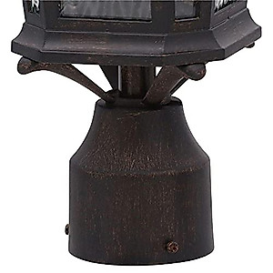 Home Decorators Collection Waterton 1-Light Outdoor Dark Ridge Bronze Post Mount Lantern