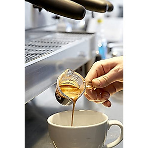 Rattleware 3-Ounce Espresso Shot Glass Pitcher, Double Spouted Shot Glass, Genuine Barista Measuring Cup