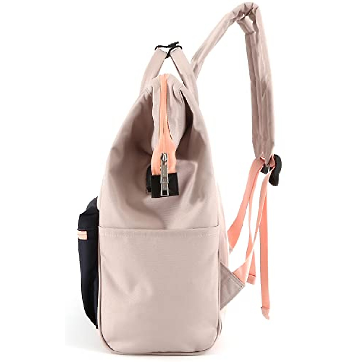 himawari Travel School Backpack with USB Charging Port 15.6 Inch Doctor Work Bag for Women&Men College Students(9003-Grey pink04#)