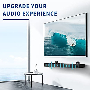 Sound Bar Mounts Universal Soundbar Wall Mount Bracket Kit for Most of Soundbars Corner Wall Mount Shelf Mounting Brackets, Black