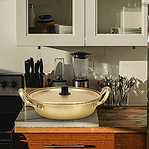 Happyyami 1 Set Ramen Pot Stovetop Korean Ramen Noodle Pot Korean Noodle Pot Korean Ramen Pan Large Pot Soup Pan Hotpot Pots Instant Hot Pot Ramen Cookware Multifunctional Pot Steam Aluminum