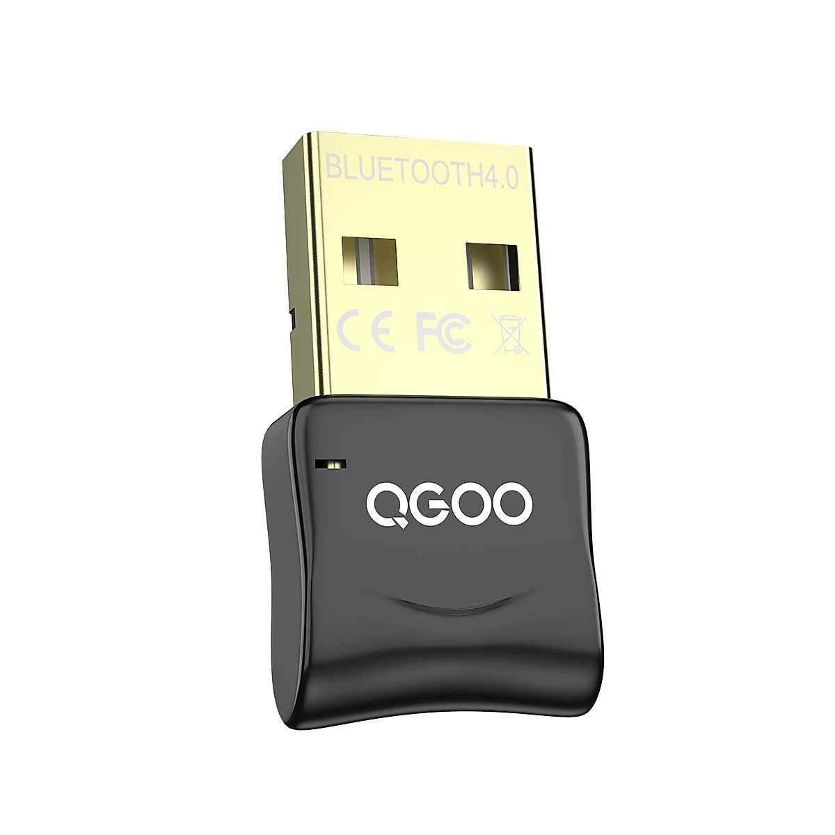 USB Bluetooth Dongle, QGOO Bluetooth 4.0 Adapter Bluetooth Receiver for PC Laptop Desktop Keyboard Mouse Headset Speaker Smartphone Tablet Compatible with Windows 11/10/8.1/8/7/XP/Vista/XP