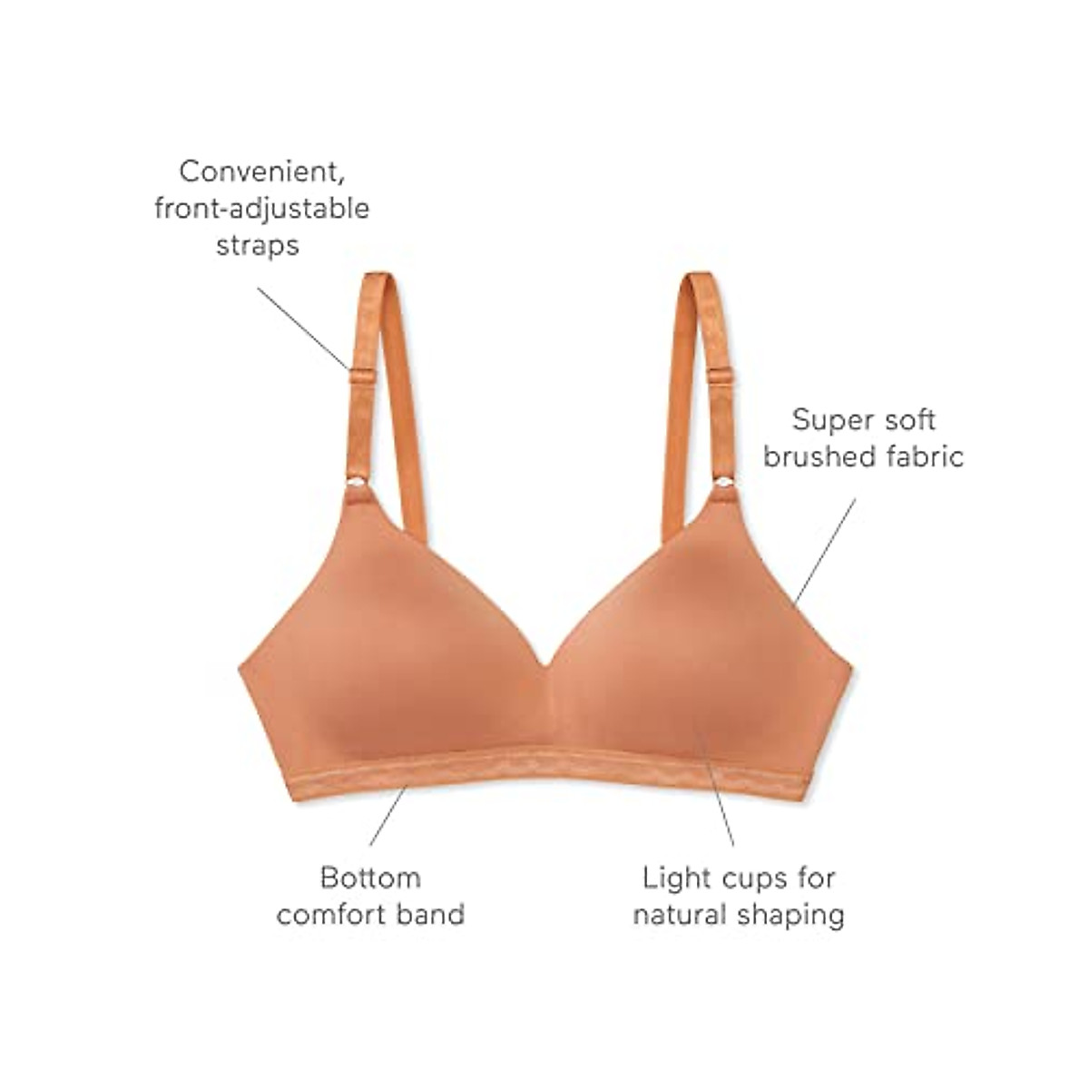 Warner's Women's Cloud 9 Super Soft Wireless Lightly Lined Comfort Bra 1269, Sand Shell, 38B